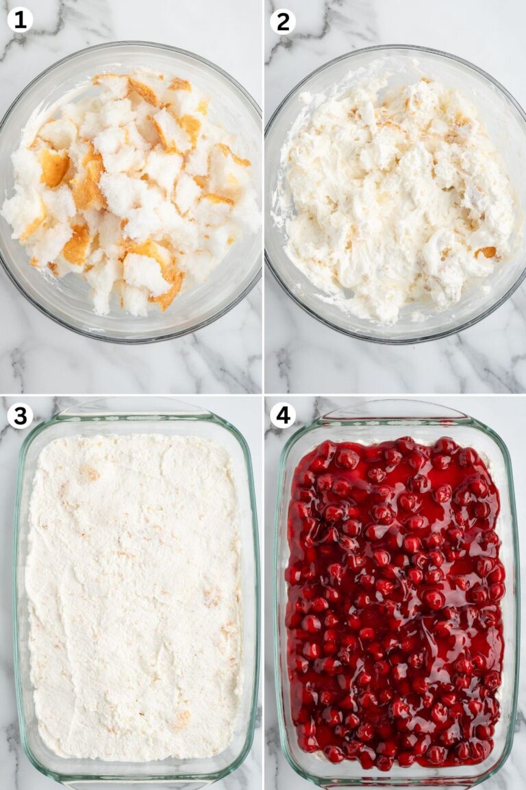 Cherries in the Snow (No-Bake Cherry Dessert) - Princess Pinky Girl
