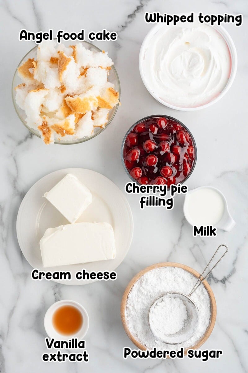 Cherries in the Snow (No-Bake Cherry Dessert) - Princess Pinky Girl