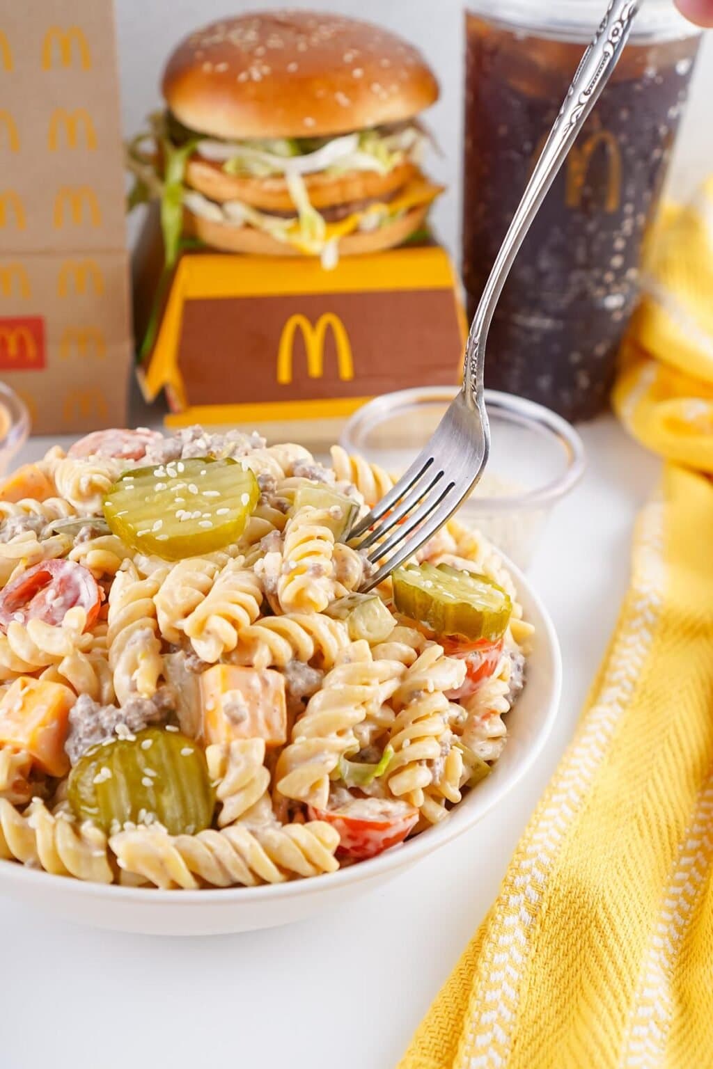 Big Mac Pasta Salad - Princess Pinky Girl