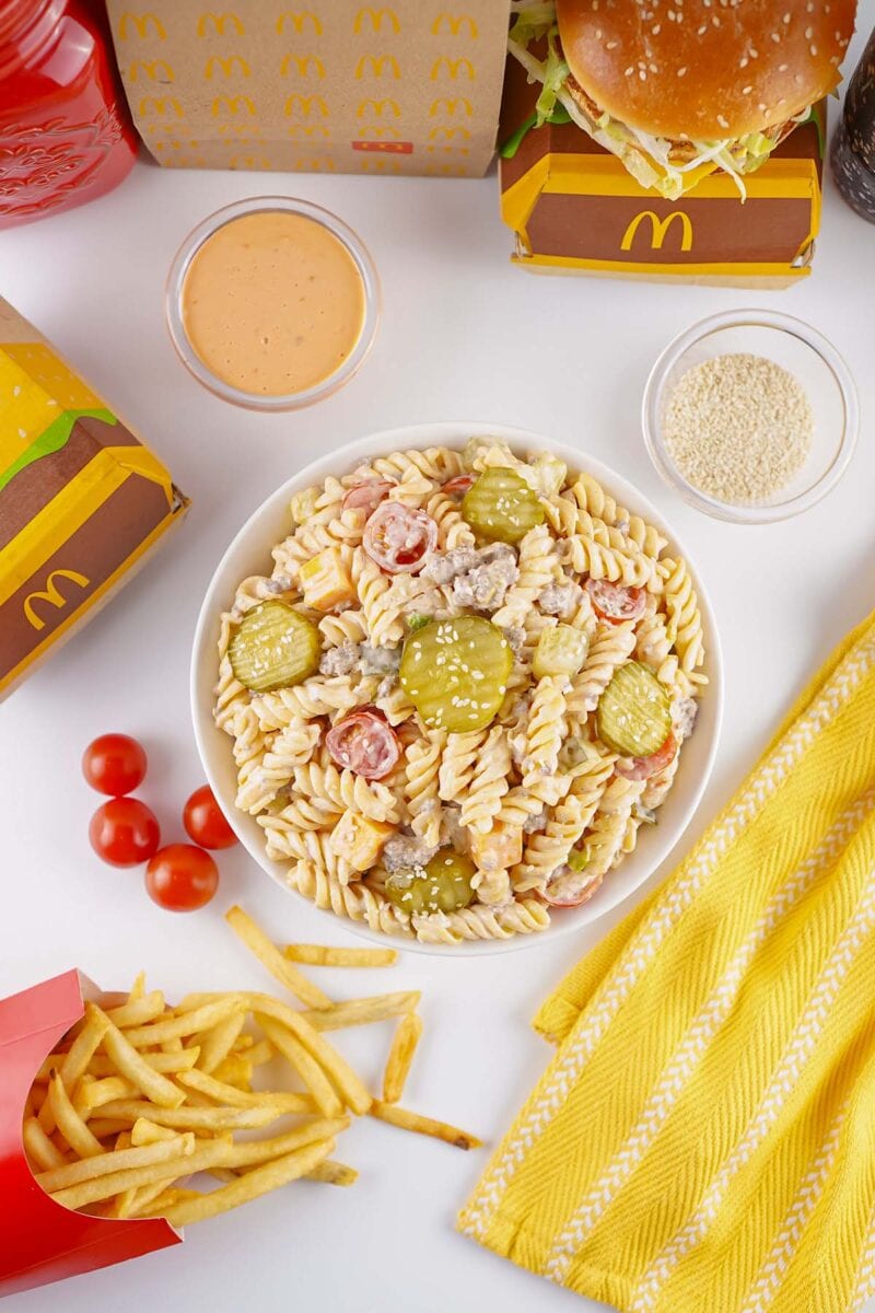 Big Mac Pasta Salad - Princess Pinky Girl