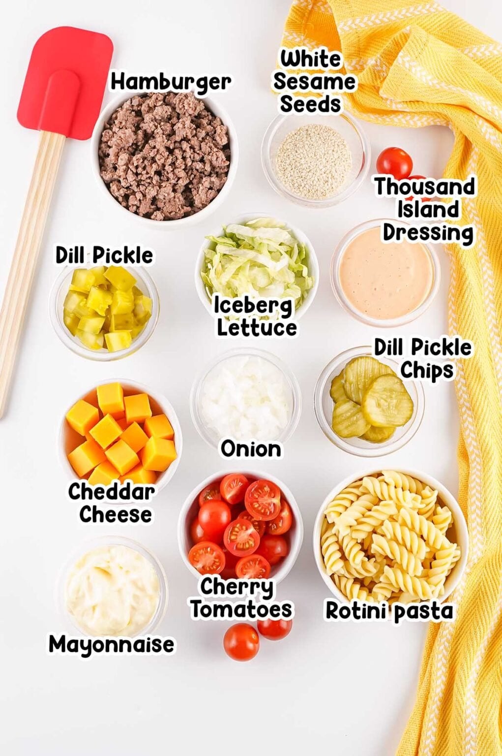Big Mac Pasta Salad - Princess Pinky Girl
