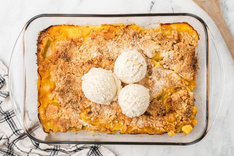 Peach Cobbler with Cake Mix - Princess Pinky Girl