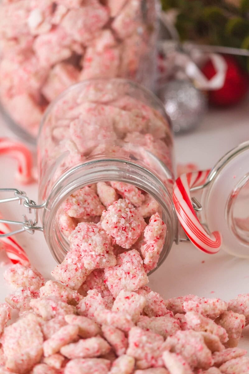 Peppermint Bark Puppy Chow (Muddy Buddies) - Princess Pinky Girl