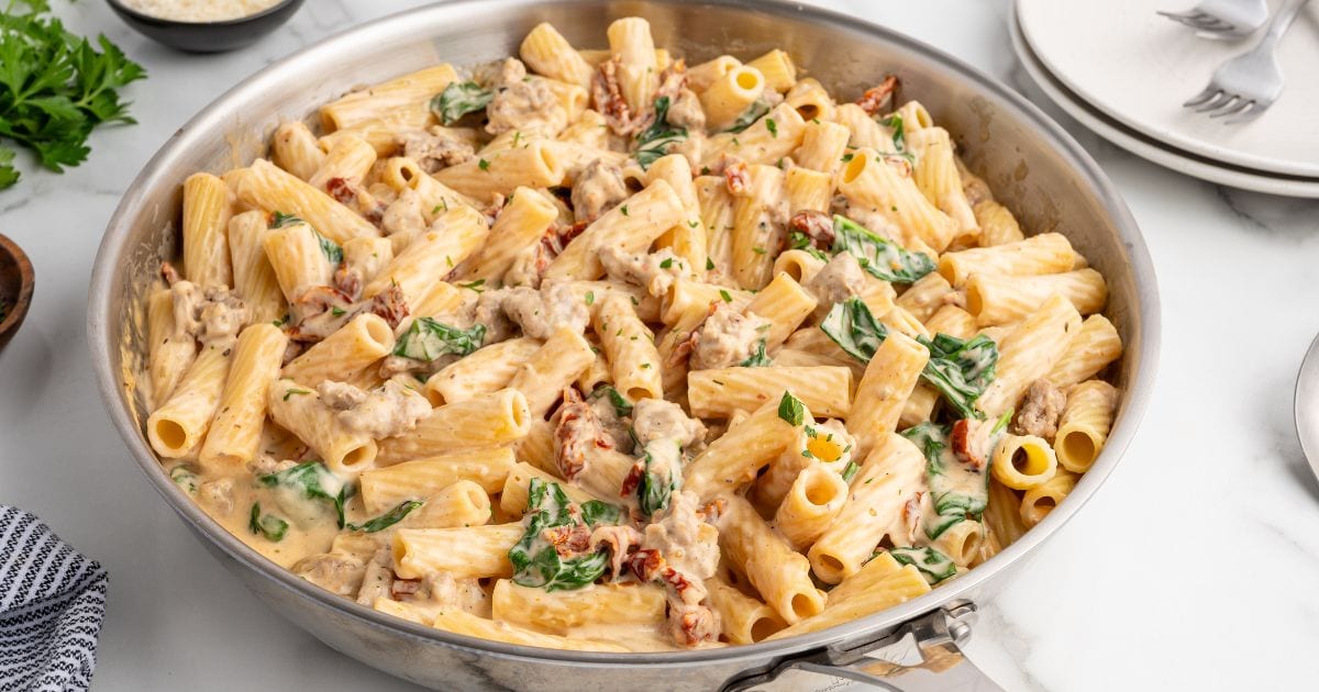 Creamy Italian Sausage Pasta - Princess Pinky Girl