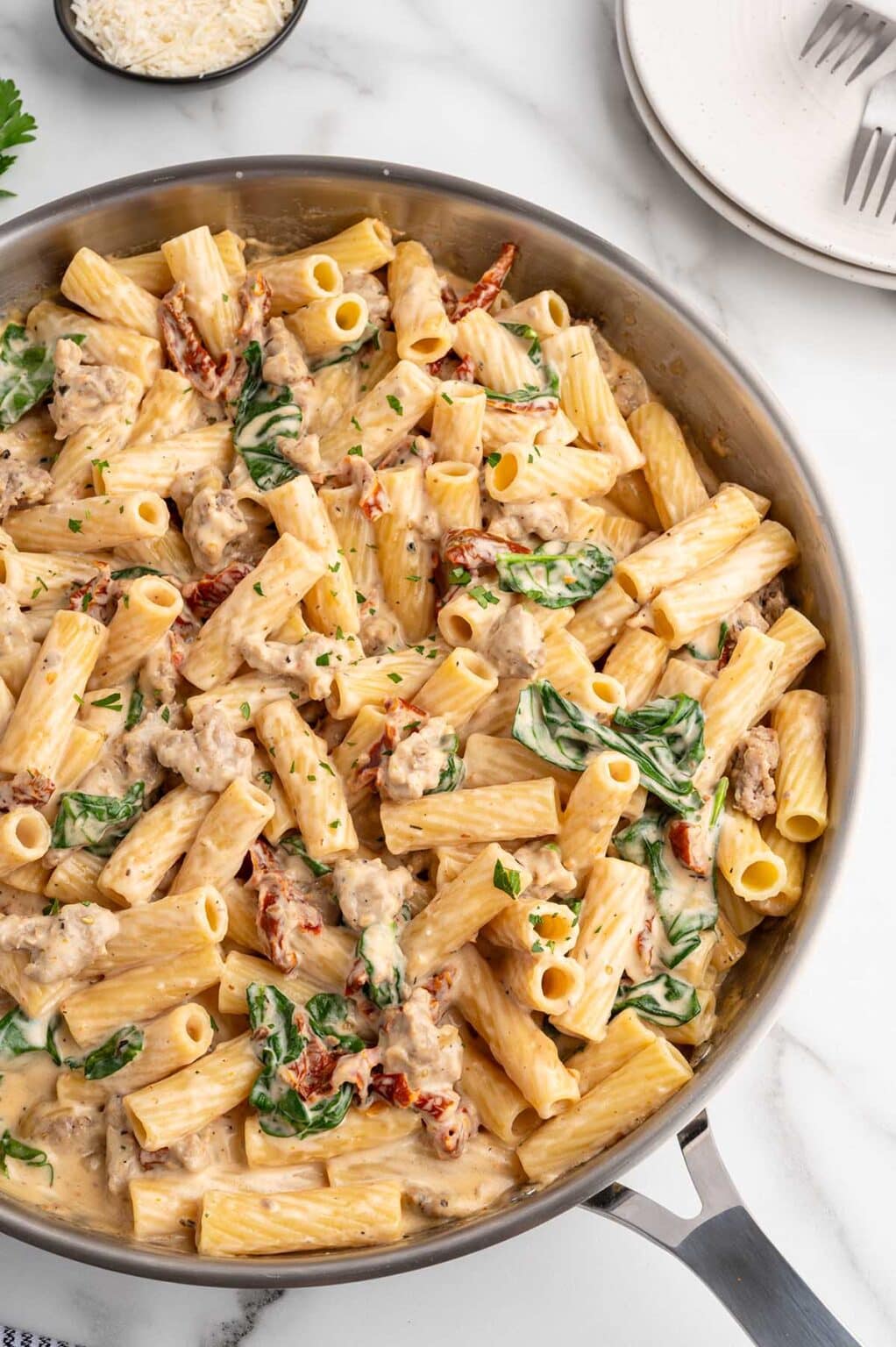 Creamy Italian Sausage Pasta - Princess Pinky Girl