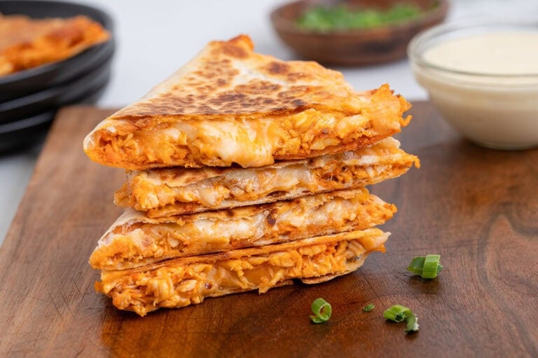 Buffalo Chicken Quesadillas (Ready in 25 Minutes!) - Princess Pinky Girl