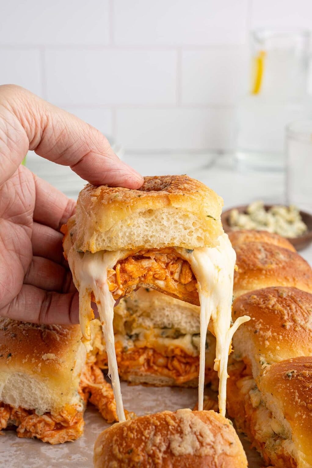 Buffalo Chicken Sliders Recipe (Hawaiian Rolls) - Princess Pinky Girl